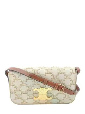 Celine 2010s Claude Triomphe Shoulder Bag - Neutrals