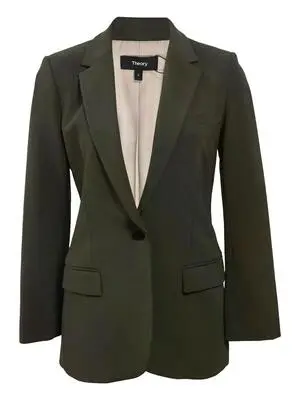 Theory Single-breasted Flap-pocket Blazer - Green