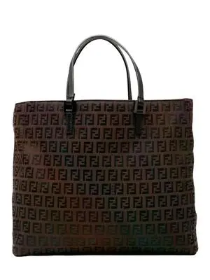 Fendi Zucchino Canvas Tote Bag - Brown