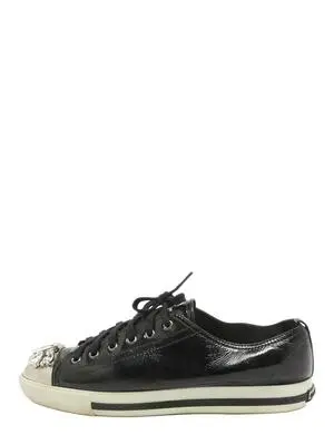 Miu Miu Crystal-embellished Sneakers - Black