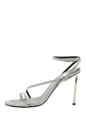 OFF-WHITE Glittered Patent Leather Sandals