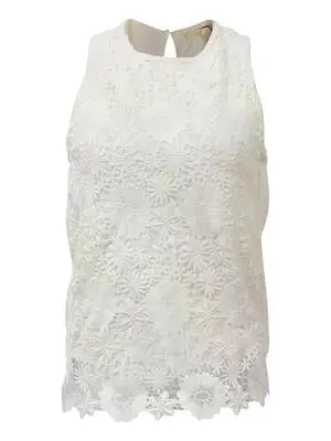 Maje Lidony Floral-lace Blouse - White