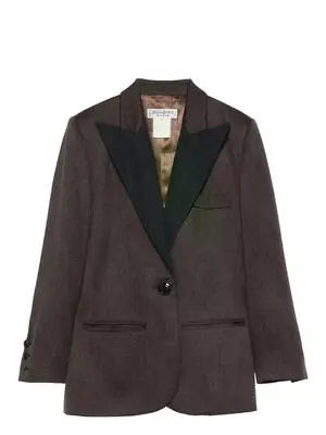 Saint Laurent 1980s Single-breasted Blazer - Brown