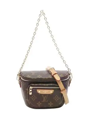 LOUIS VUITTON 2021 Mini Bumbag Monogram Chain Two-way Handbag - Brown