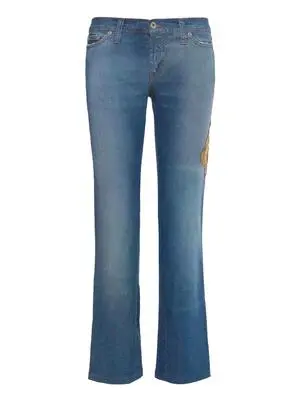 Dolce & Gabbana Sequin-embellished Straight Leg Jeans - Blue