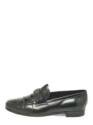 Giorgio Armani Leather Loafers - Black