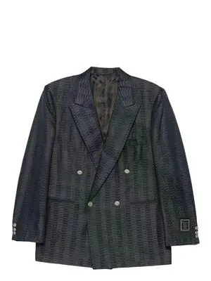 Dior 1990s Striped Blazer - Blue
