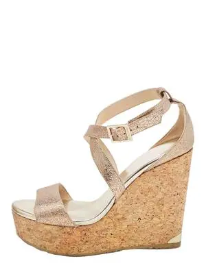 JIMMY CHOO 120mm Portia Wedge Sandals