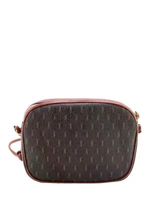 Saint Laurent Le Monogramme All Over Coated Canvas And Leather Small Crossbody Bag - Brown
