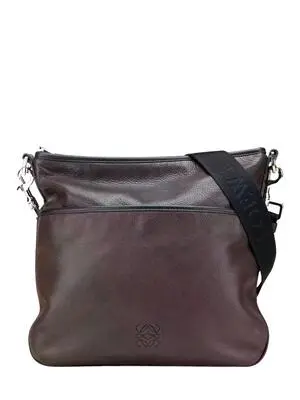Loewe Anagram Leather Messenger Bag - Brown