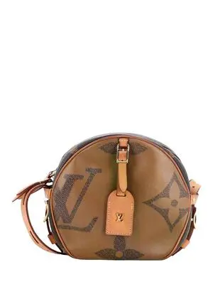 LOUIS VUITTON Boite Chapeau Souple Bag Reverse Monogram Giant Shoulder Bag - Brown