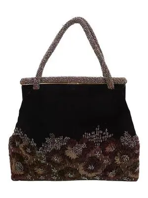 Vintage Velvet Handbag - Black