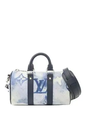 LOUIS VUITTON 2021 Mini Keepall Handbag - White
