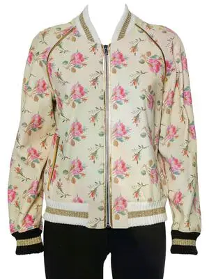 Gucci Floral-print Bomber Jacket - Neutrals