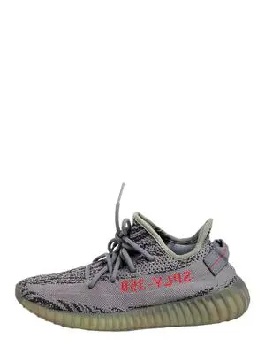 Yeezy Boost 350 V2 Knitted Lace-Up Sneakers Grey