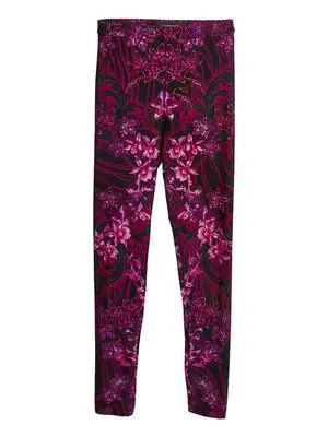 Versace Floral-print Leggings - Pink