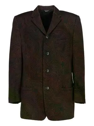 Versace 1990s Star-print Blazer - Black