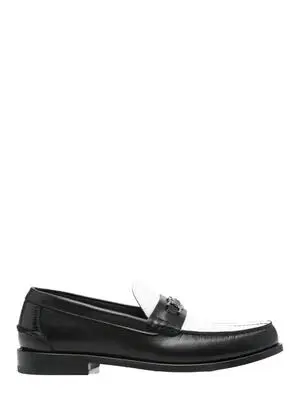 Versace Medusa-plaque Loafers - 1b00b Nero Rutenio Ultra Black