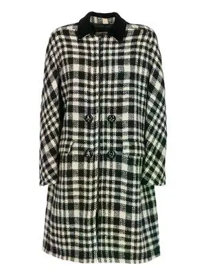 VALENTINO 1980s Double-Breasted Checked Coat