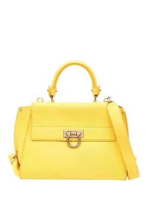 FERRAGAMO Sofia Two-way Handbag - Yellow