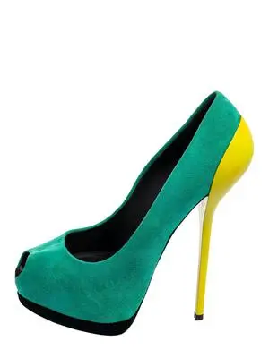 GIUSEPPE ZANOTTI 140mm Peep-toe Pumps - Green