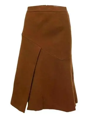 Sportmax Panelled A-line Skirt - Brown