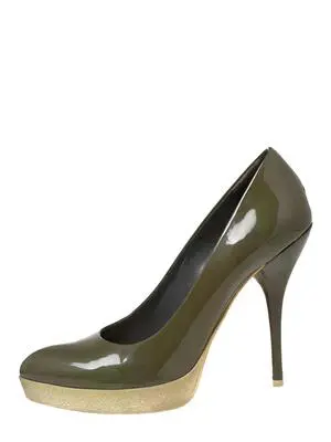 Gucci 120mm Leather Heeled Pumps - Green