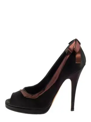 Dolce & Gabbana Satin Heeled Pumps - Black