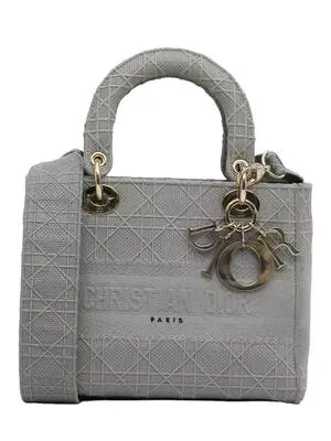 Dior Lady D-lite Two-way Handbag - Grey