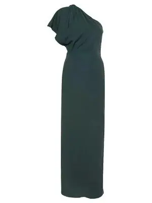 Fendi One-shoulder Ruched Maxi Dress - Green