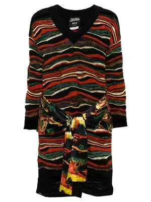JEAN PAUL GAULTIER 1990s Belted Knit Dress - Red