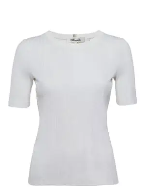 Diane Von Furstenberg Ribbed-knit Top - White