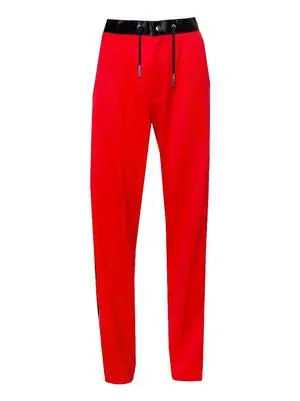 MARQUES' ALMEIDA Drawstring-waist Trousers With Satin Stripes - Red