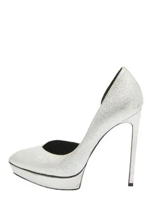 Saint Laurent 140mm Platform Heeled Pumps - Grey