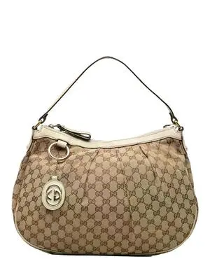 Gucci Gg Canvas Sukey Shoulder Bag - Brown