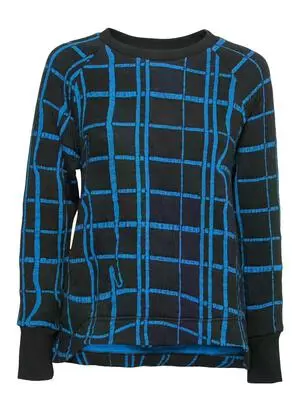 Kenzo Check-pattern Crew-neck Sweater - Black