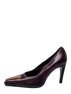 Casadei 95mm Leather Heeled Pumps - Purple