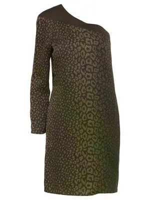 Gucci Leopard Print Mini Dress - Green