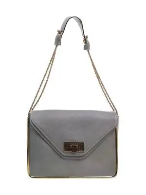 Chloé Leather Flap Bag - Grey