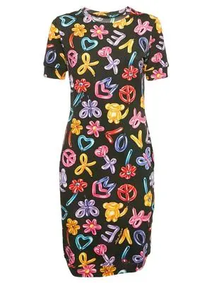 Moschino Balloon-print Dress - Black
