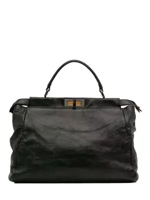 Fendi 2000-2010 Iconic Peekaboo Satchel - Black