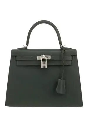 Hermès Kelly 25 Leather Tote Bag - Green