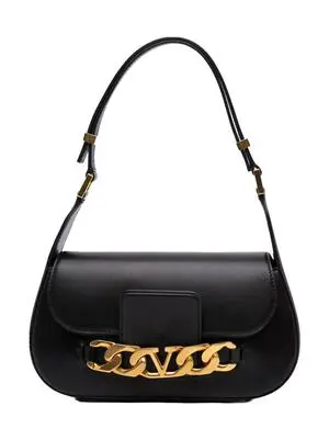 Valentino Garavani Vlogo Chain Shoulder Bag - Black