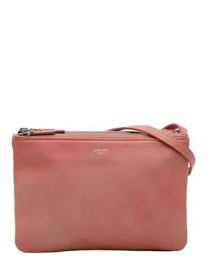 Celine Celine Pre-Owned Small Lambskin Trio Crossbody Bag Pink
