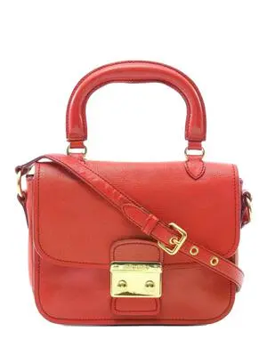 Miu Miu 2000s Madras Shoulder Bag - Red