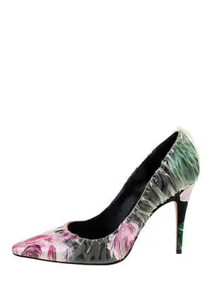 JIMMY CHOO 105mm Floral-print Heeled Pumps - Black