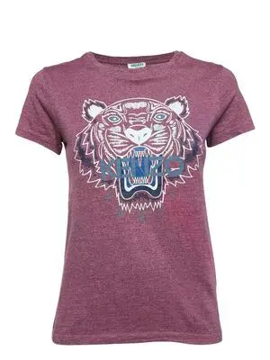 Kenzo Tiger-head T-shirt - Purple