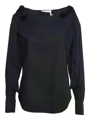 Chloé Shoulder-tie Long-sleeve Blouse - Blue