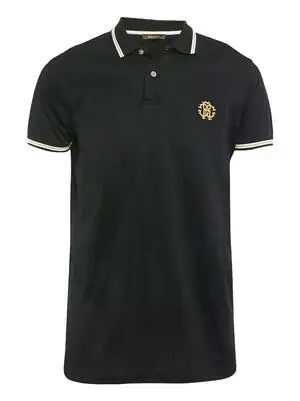 Roberto Cavalli Cotton-pique Polo Shirt - Black
