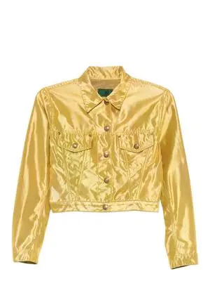 Jean Paul Gaultier 1989 Metallic Snap-fastening Jacket - Gold